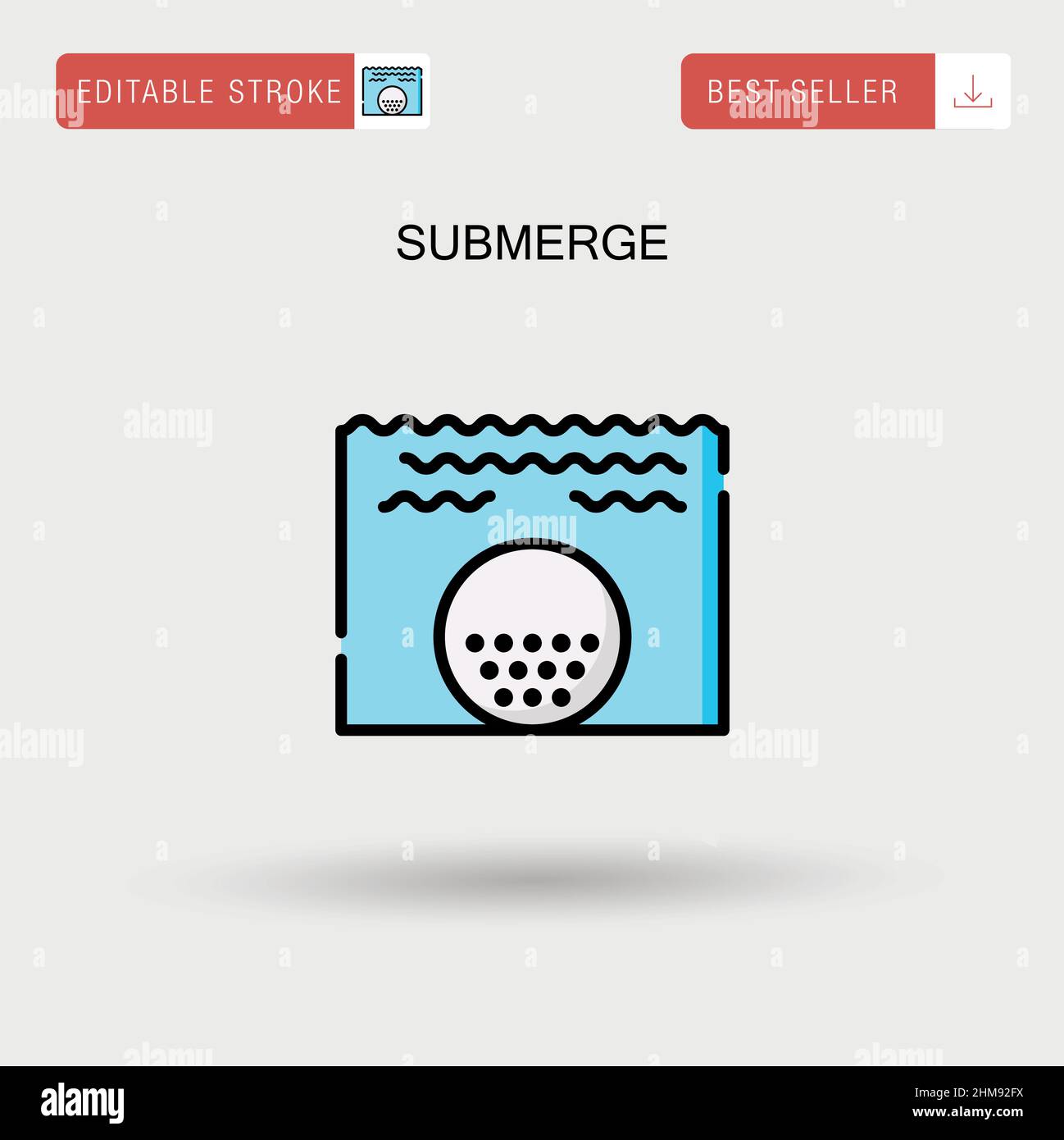 Submerge Simple vector icon Stock Vector Image & Art - Alamy