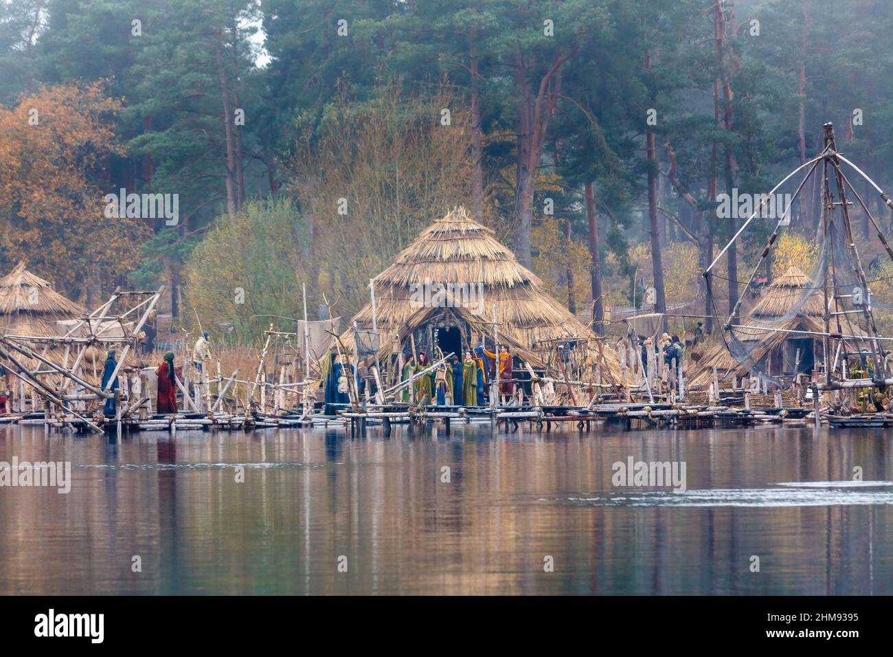Frensham Little Pond, Farnham, Surrey, lake village film set in 'Snow ...