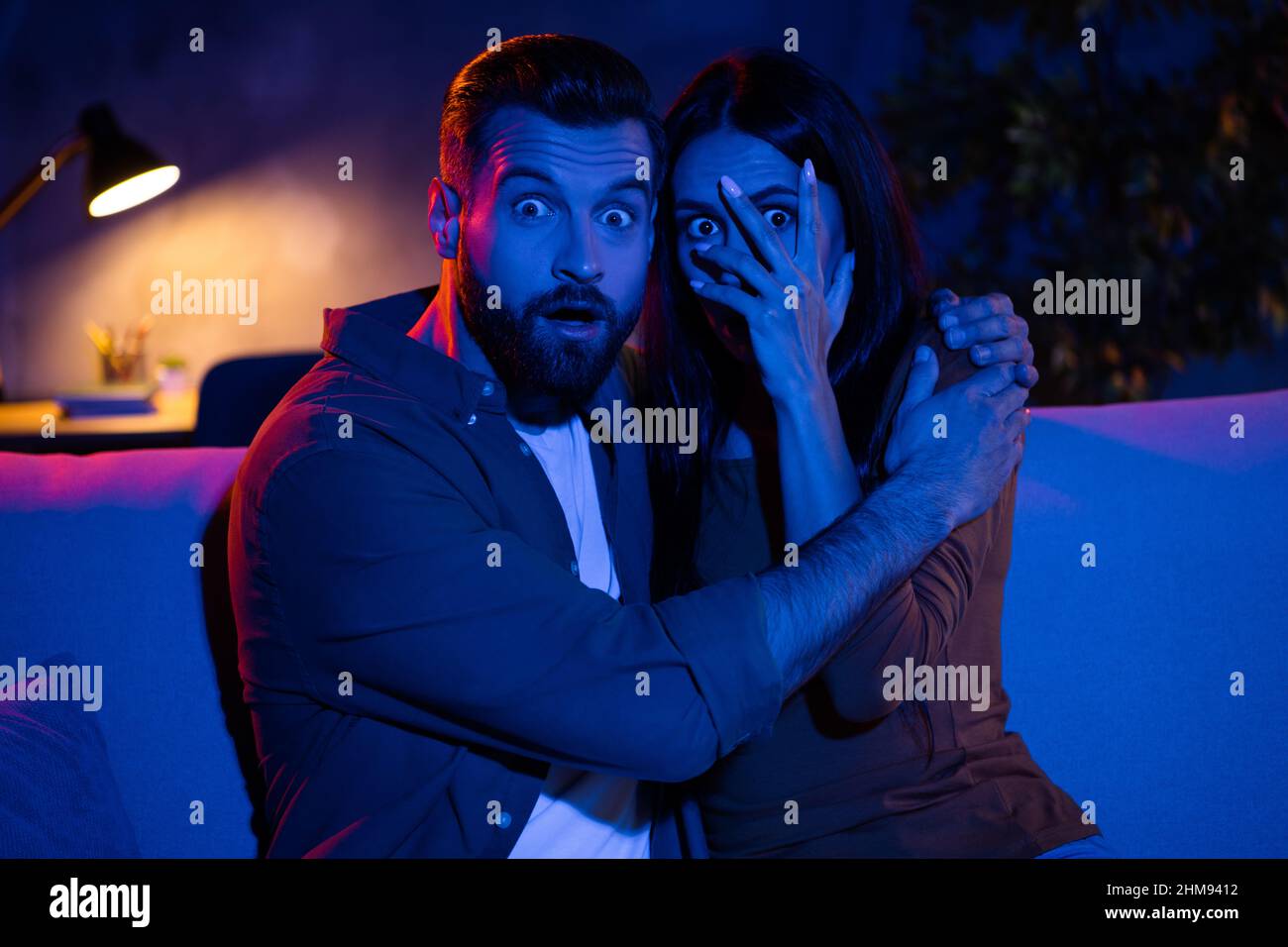 Couple hug fear hi-res stock photography and images - Alamy