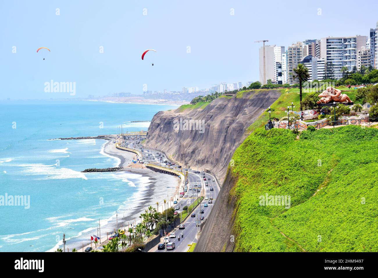 Ocean and coastline in Lima Stock Photo - Alamy