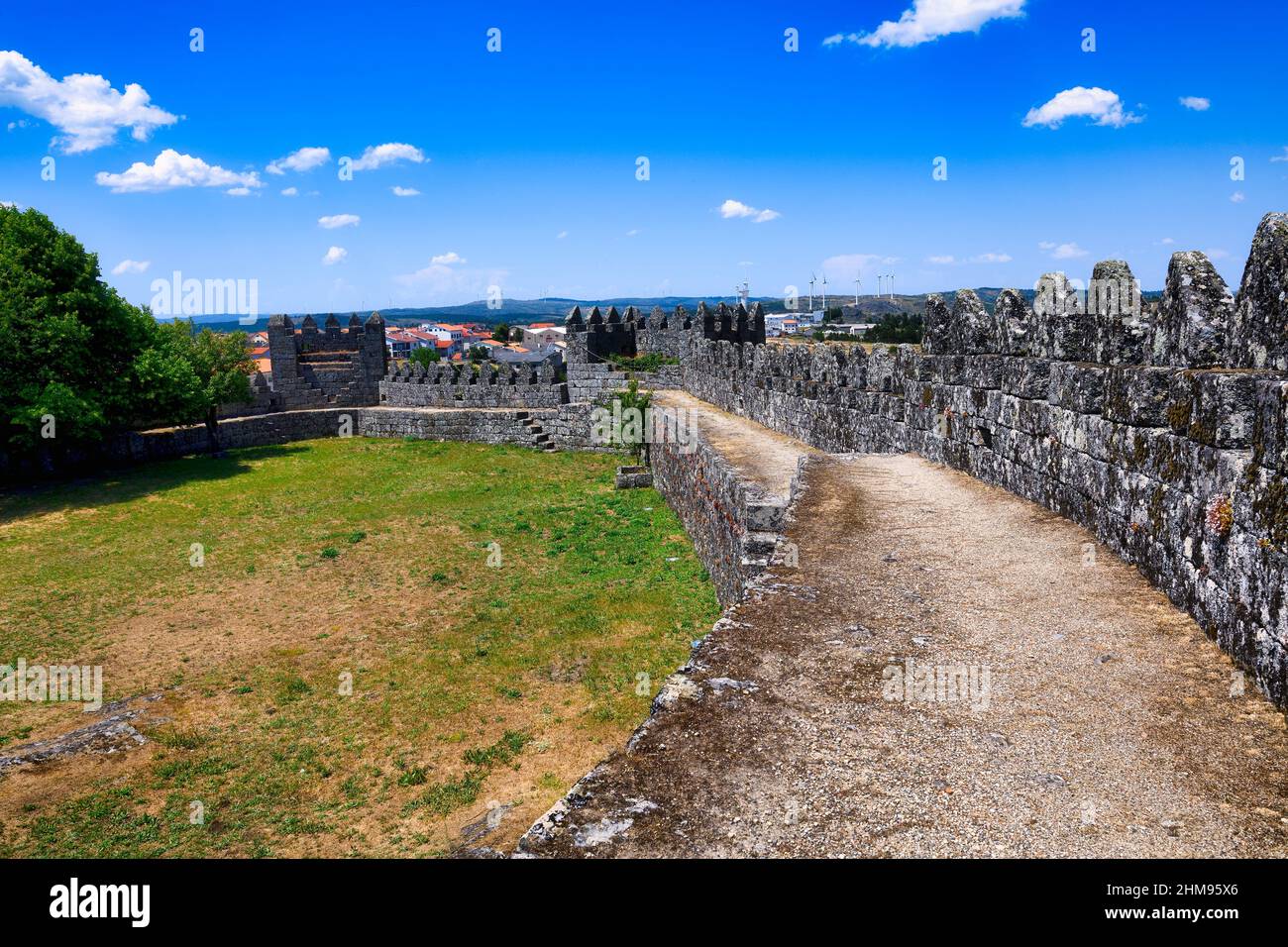 Castle inner courtyard, Trancoso, Serra da Estrela, Portugal Stock ...