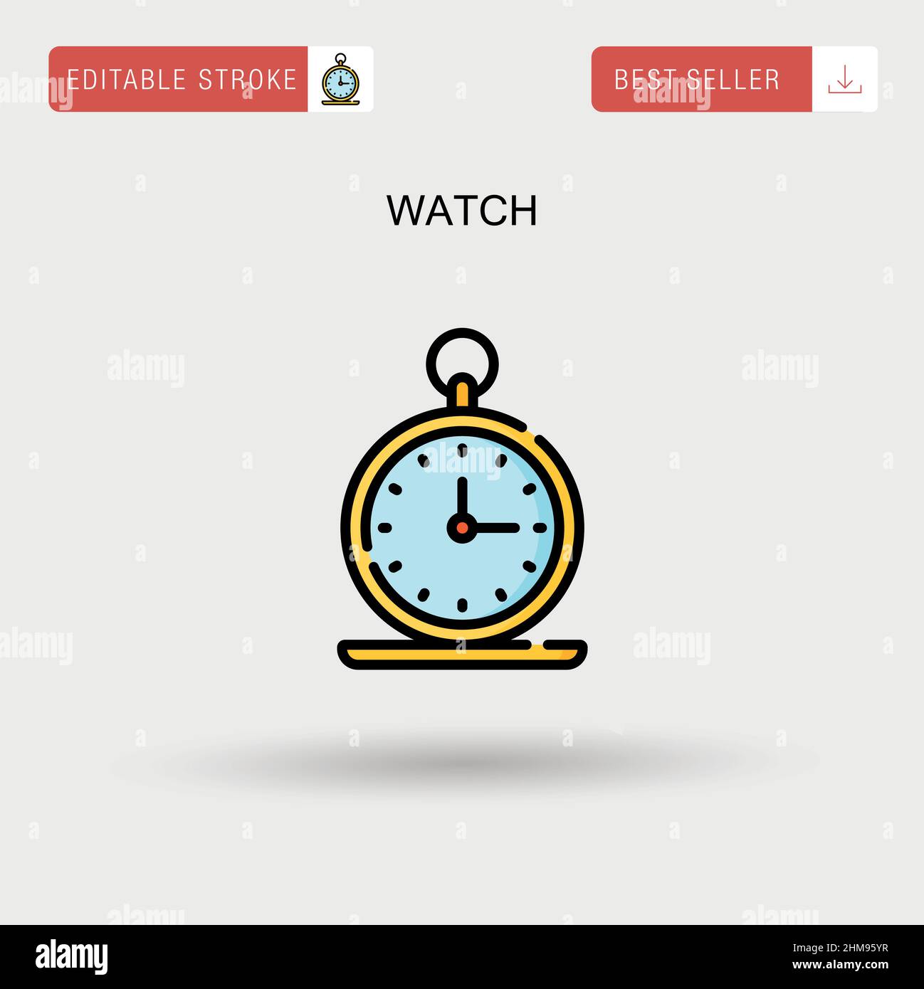 Watch Simple vector icon Stock Vector Image & Art - Alamy
