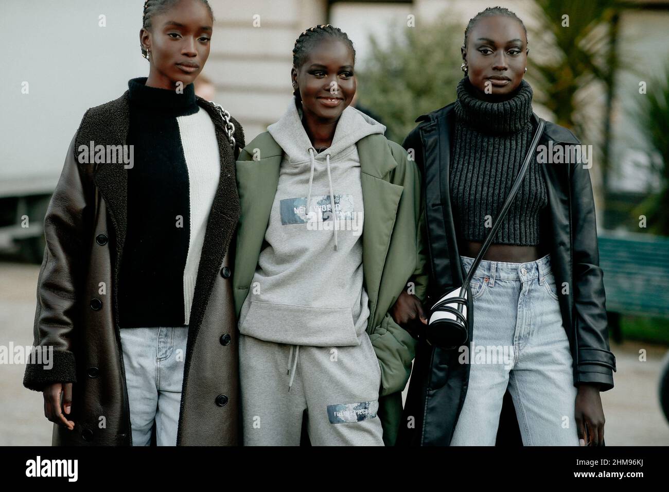 Street style, models Maty Fall Diba, Adut Akech and Nyagua Ruea after ...