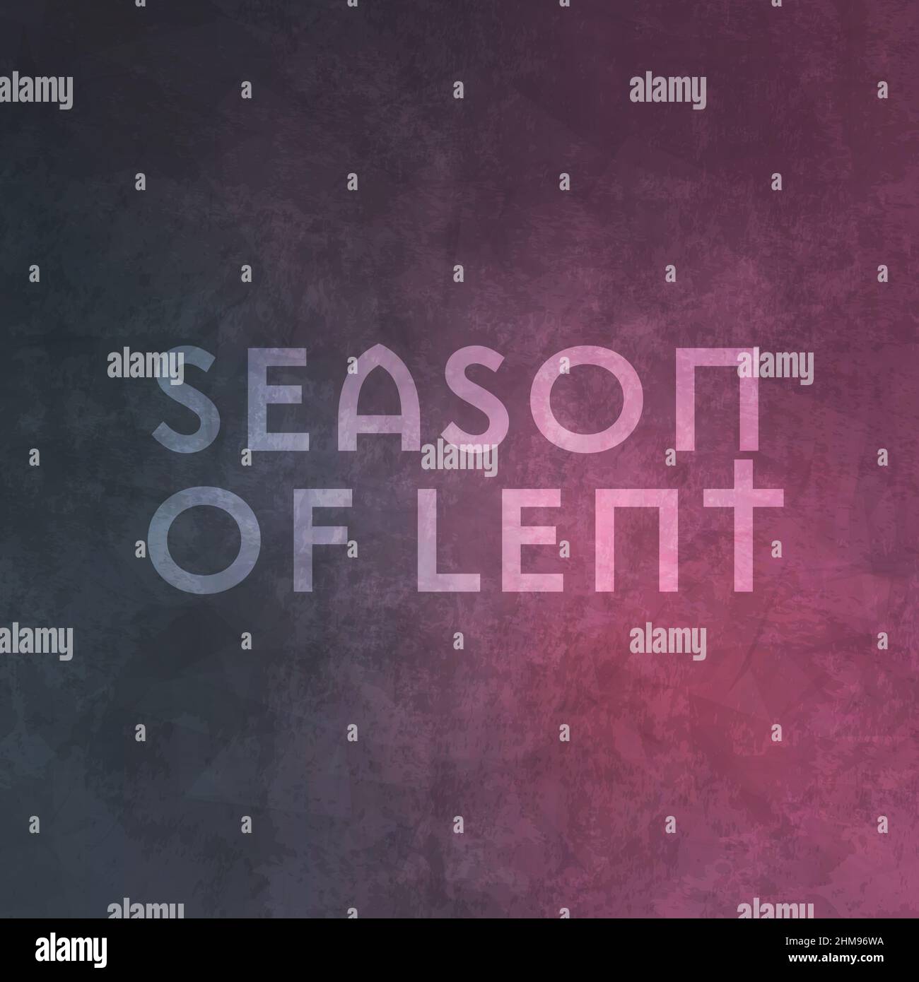 Season of Lent over purple and violet hues in aged or vintage style ...