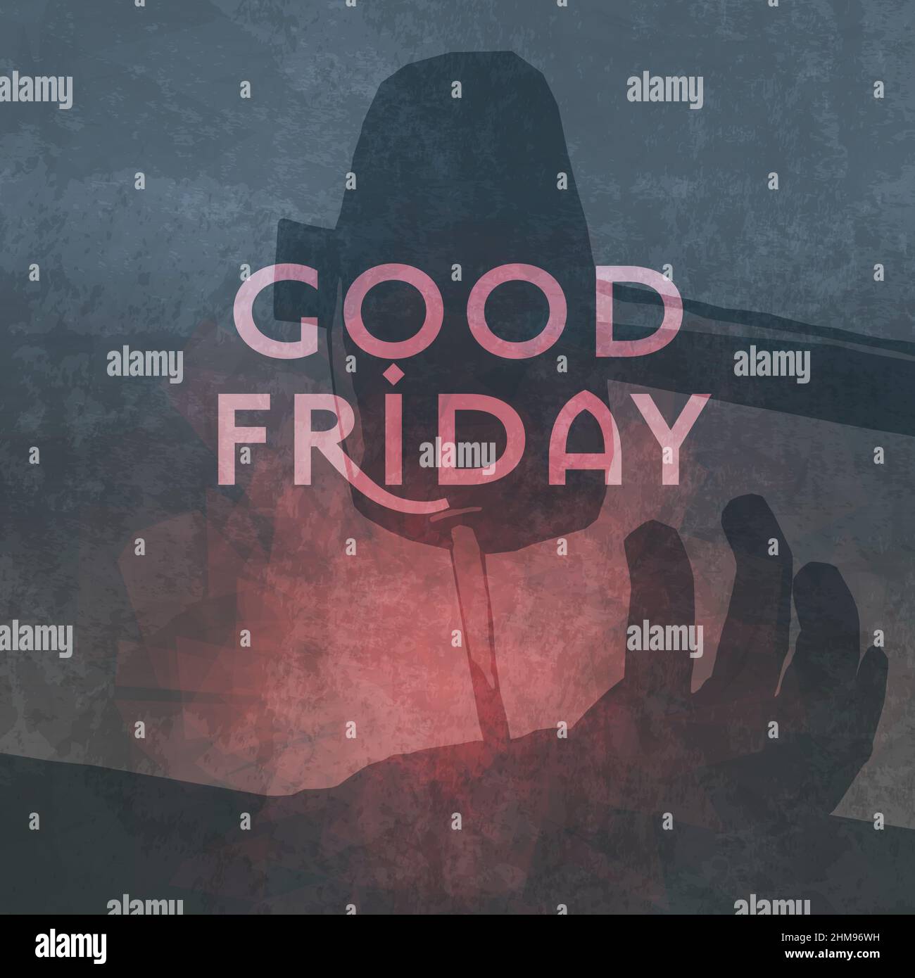 ood Friday over image. Depiction of close-up silhouette of Jesus Christ ...