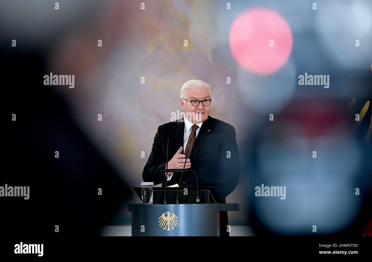 Berlin, Germany. 08th Feb, 2022. Federal President Frank-Walter ...