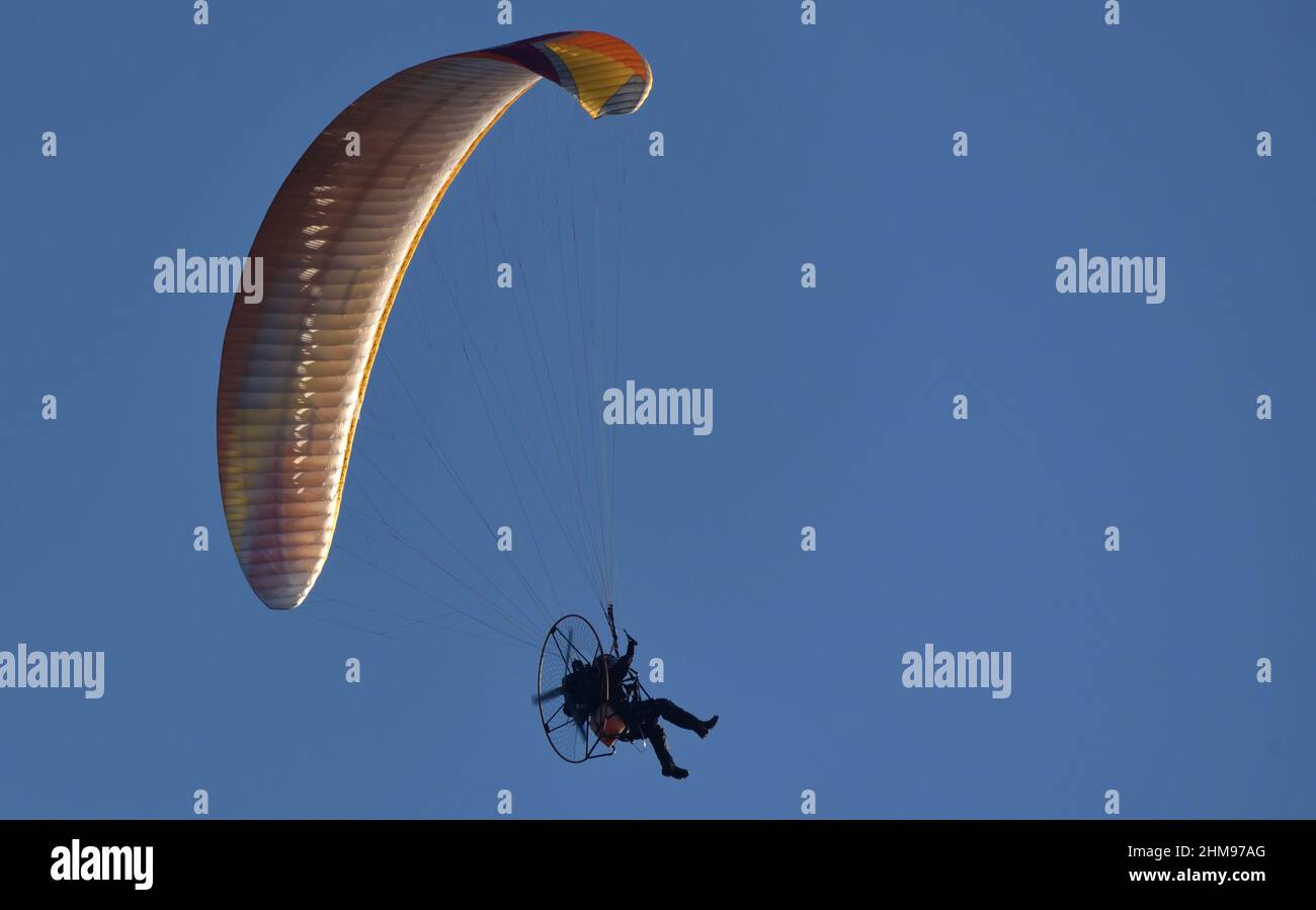 paraglider navigation training before competition Stock Photo - Alamy