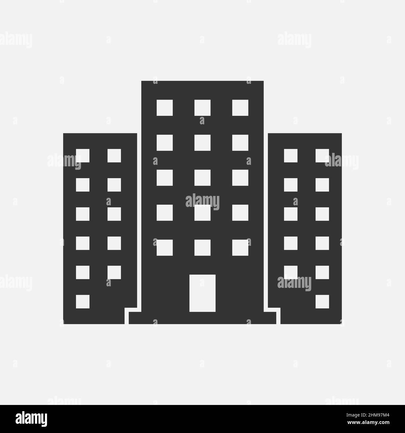 Three apartment buildings icon on white background Stock Vector Image ...