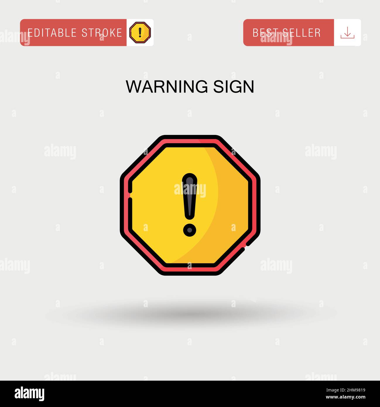 Warning sign Simple vector icon Stock Vector Image & Art - Alamy