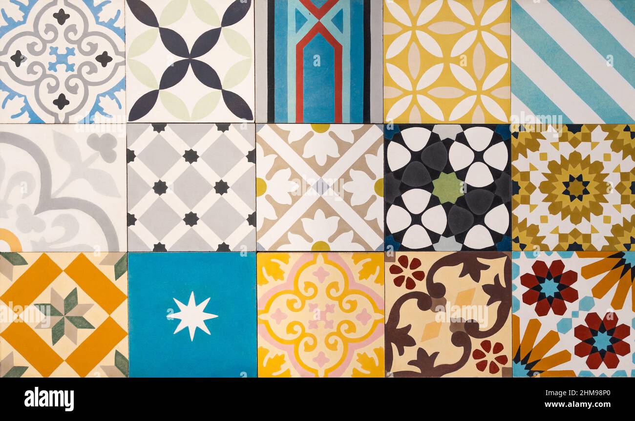 Colored tiles hi-res stock photography and images - Alamy