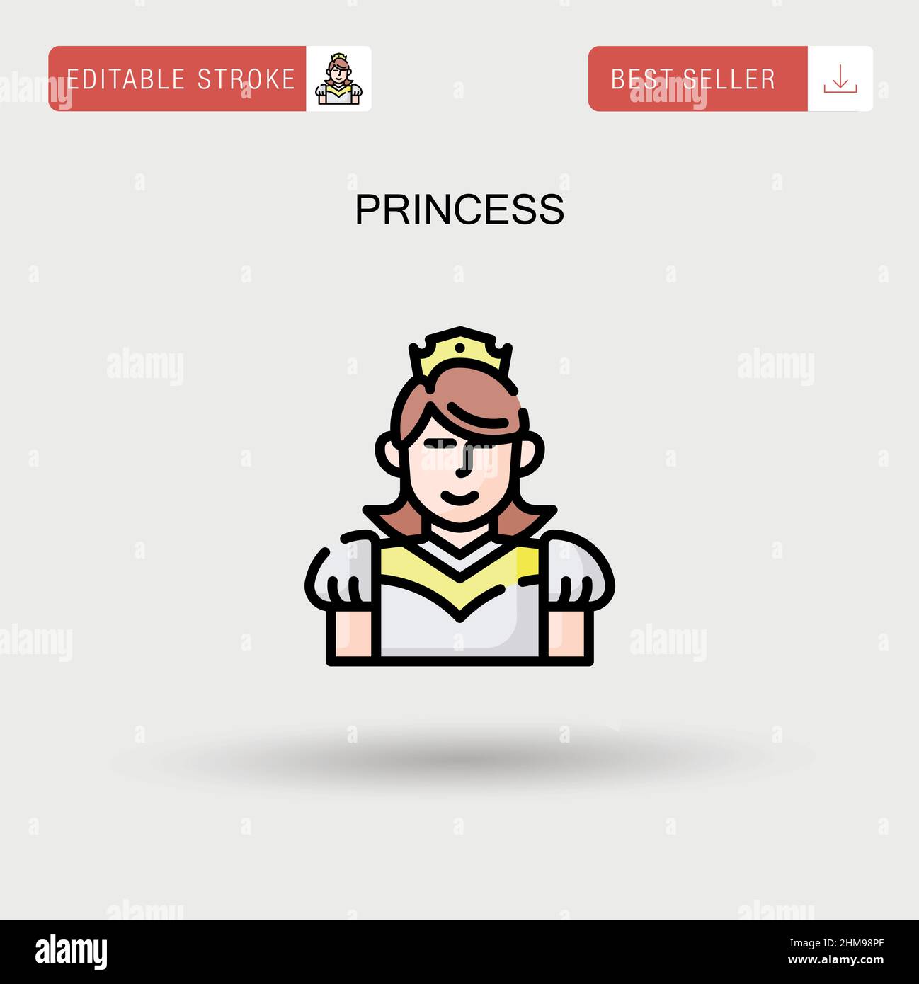 Princess Simple vector icon Stock Vector Image & Art - Alamy