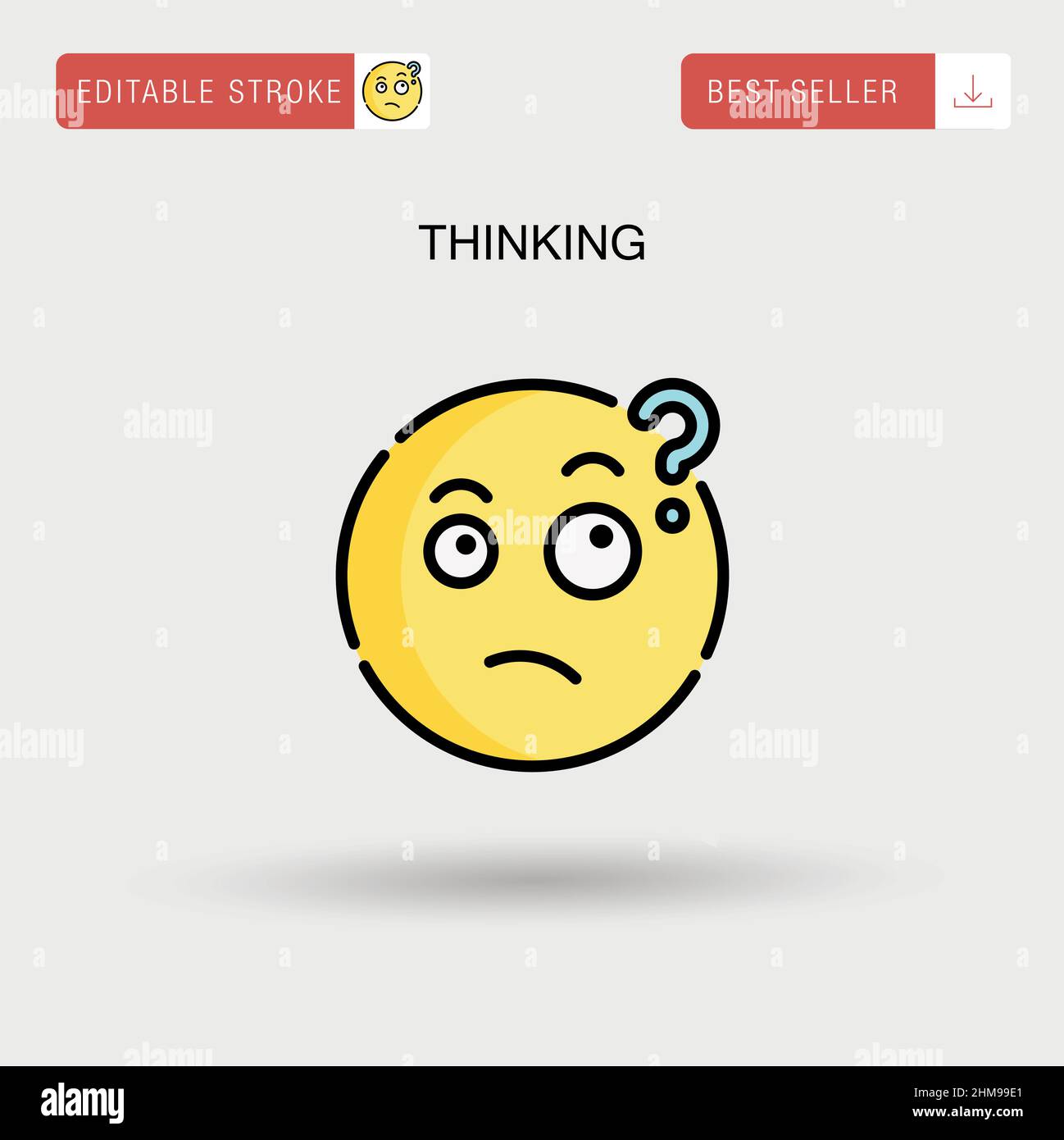 Thinking Simple vector icon Stock Vector Image & Art - Alamy