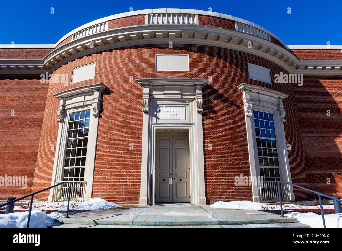 Cambridge, Massachusetts, USA - February 6, 2022: The Houghton Library ...