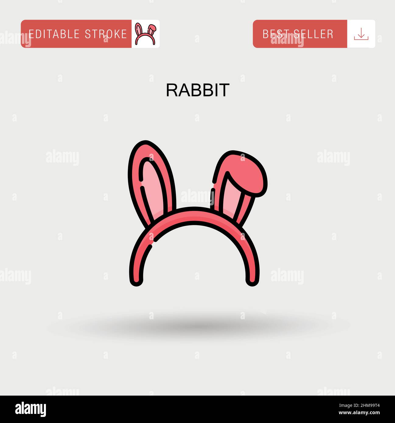 Rabbit Simple vector icon Stock Vector Image & Art - Alamy
