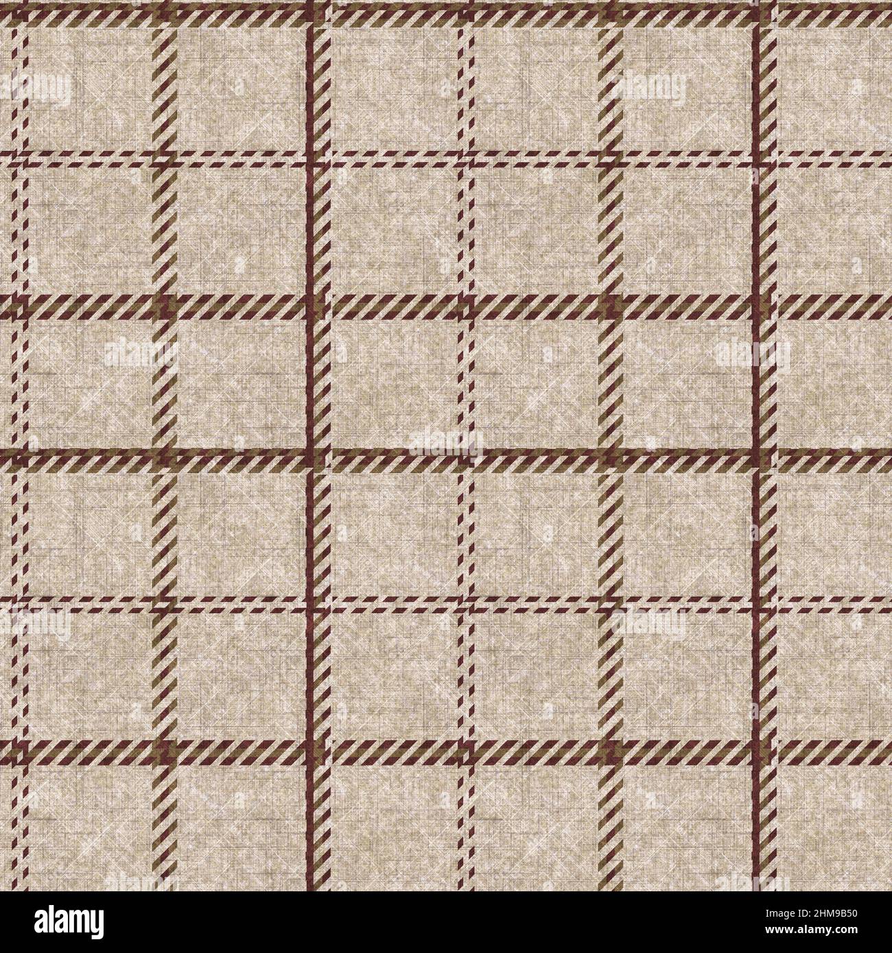Sepia brown neutral woven plaid texture background. Seamless old worn ...