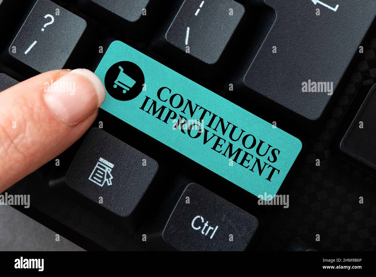 Sign displaying Continuous Improvement. Business idea making small ...