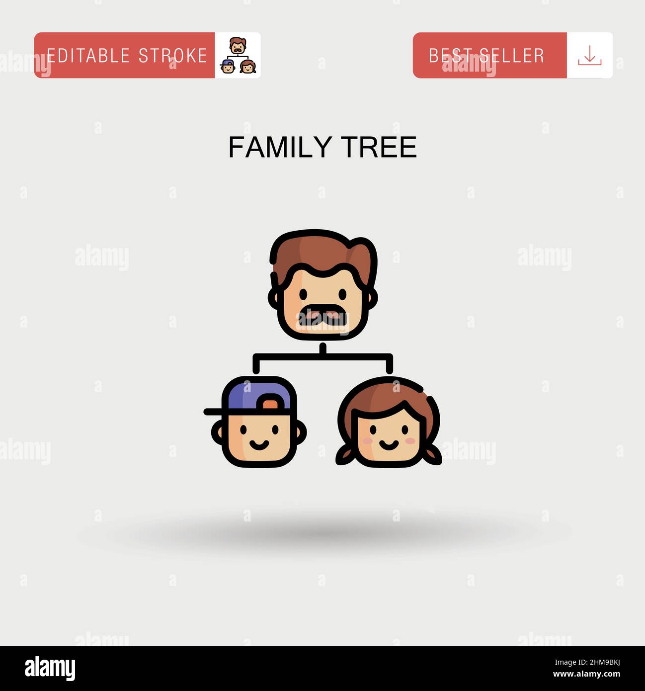 Family tree genealogy vector hi-res stock photography and images - Alamy