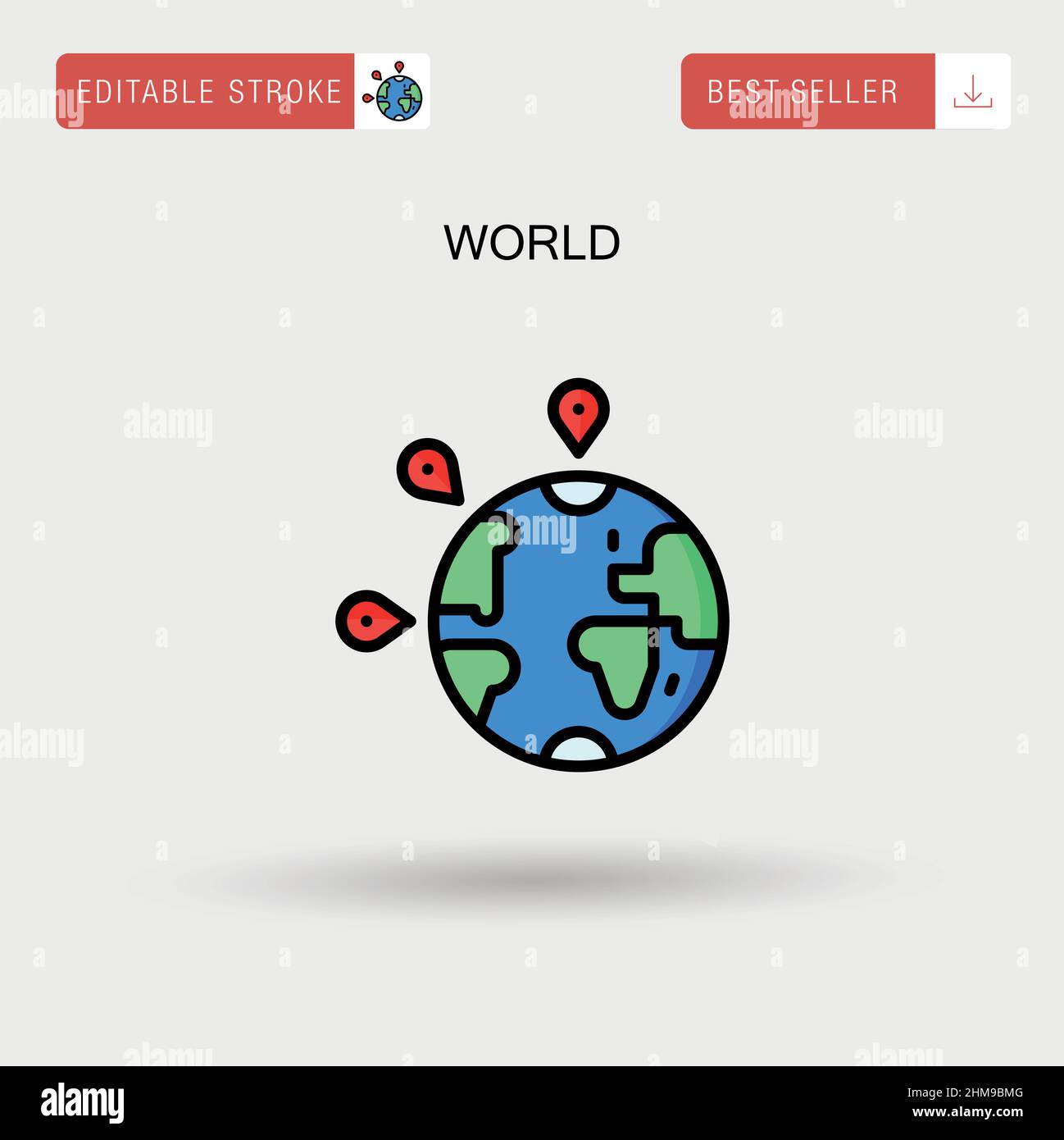 World Simple vector icon Stock Vector Image & Art - Alamy