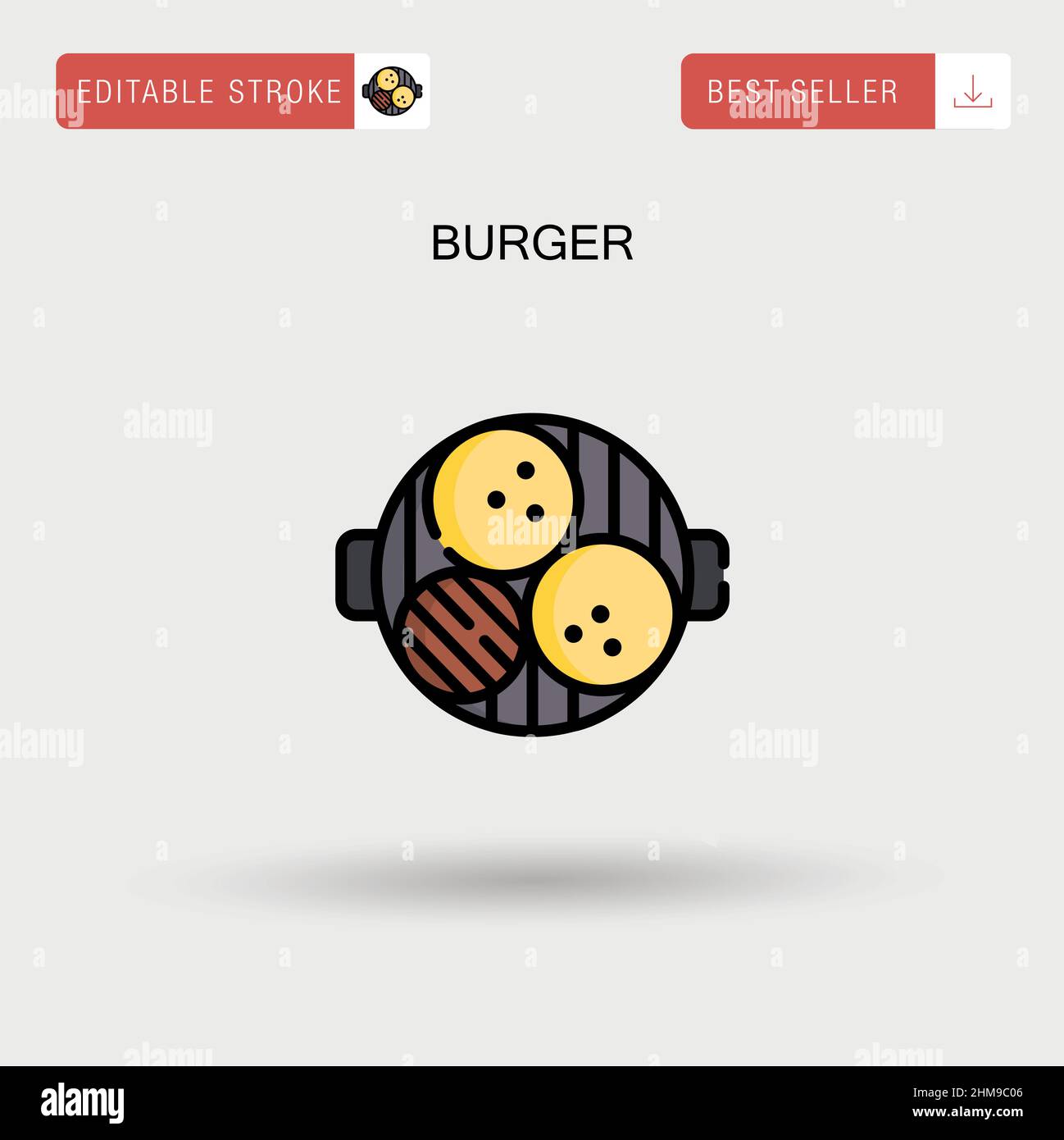 Burger Simple vector icon Stock Vector Image & Art - Alamy