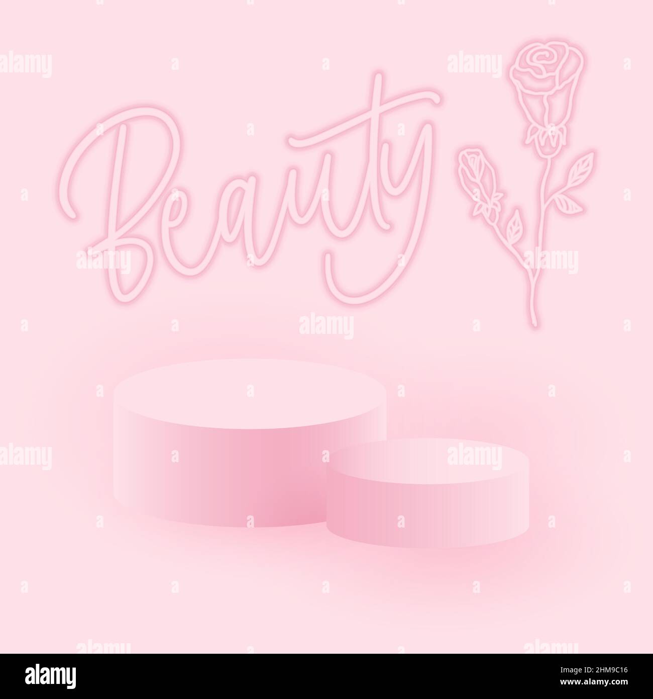 Two 3d round podium Stock Vector Images - Alamy