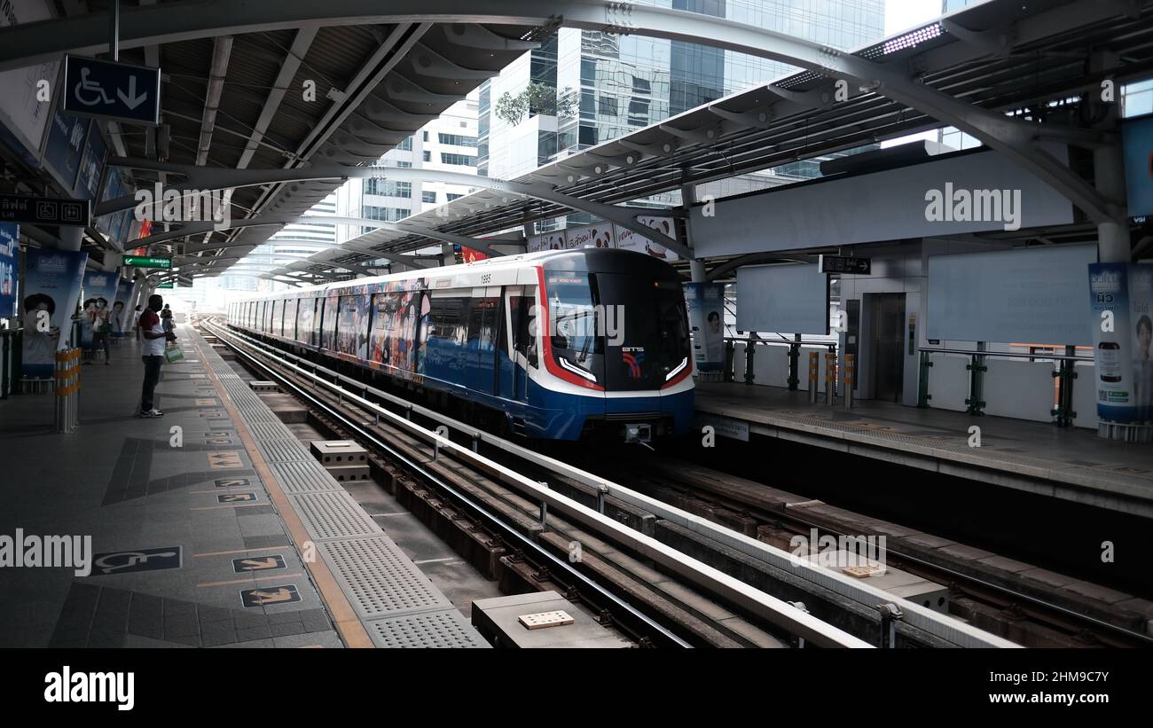 BTS Skytrain Station in the Central Bangkok Area Bangkok Thailand Stock ...