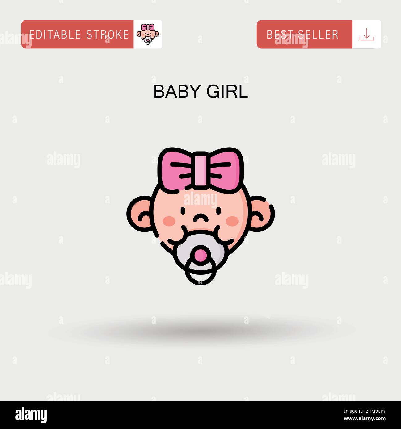 Baby girl Simple vector icon Stock Vector Image & Art - Alamy