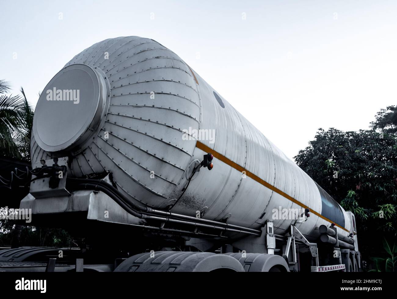 The chemical tanker on the transportation truck Stock Photo - Alamy