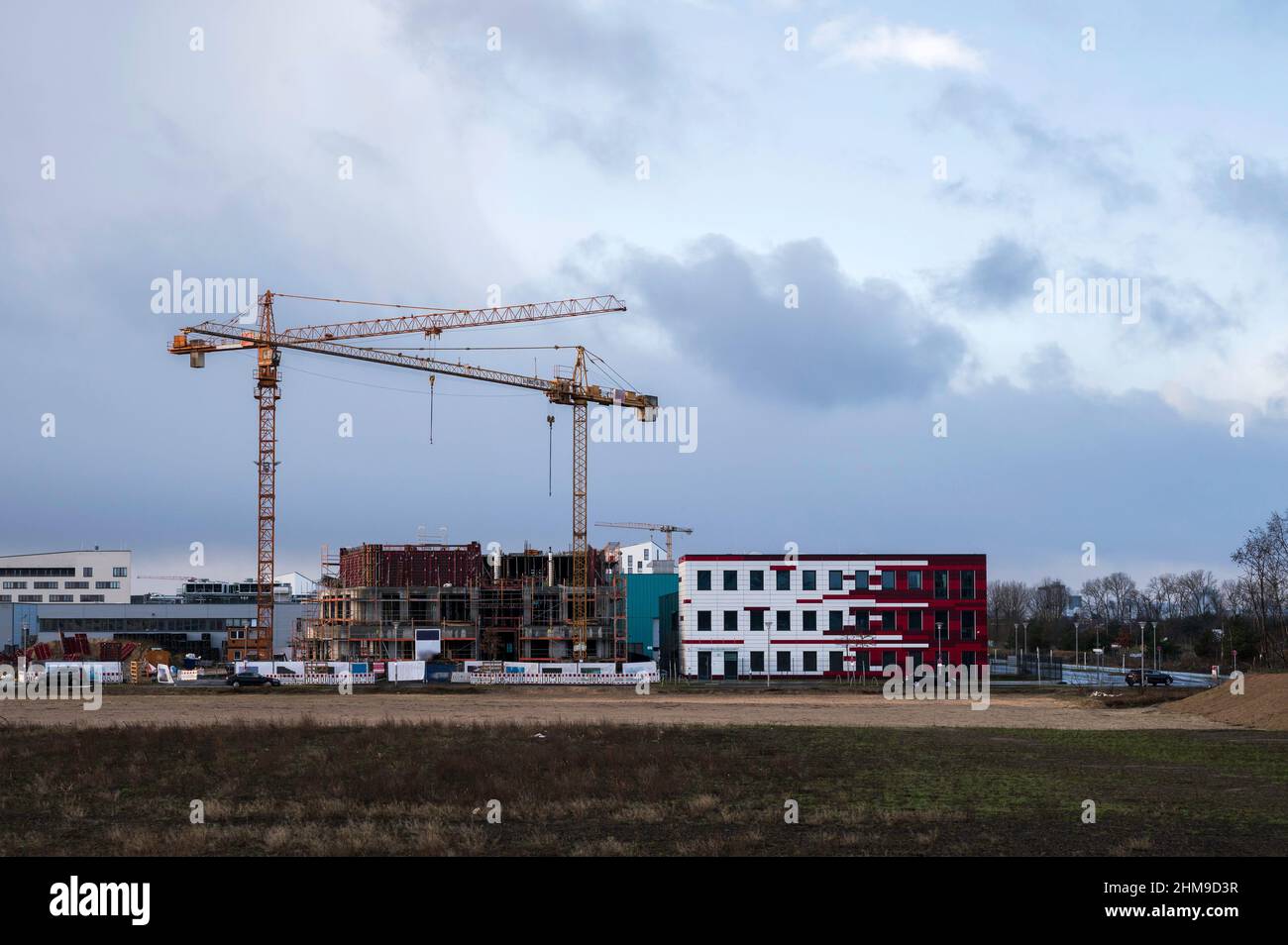 A construction site in rainy weather Stock Photo - Alamy