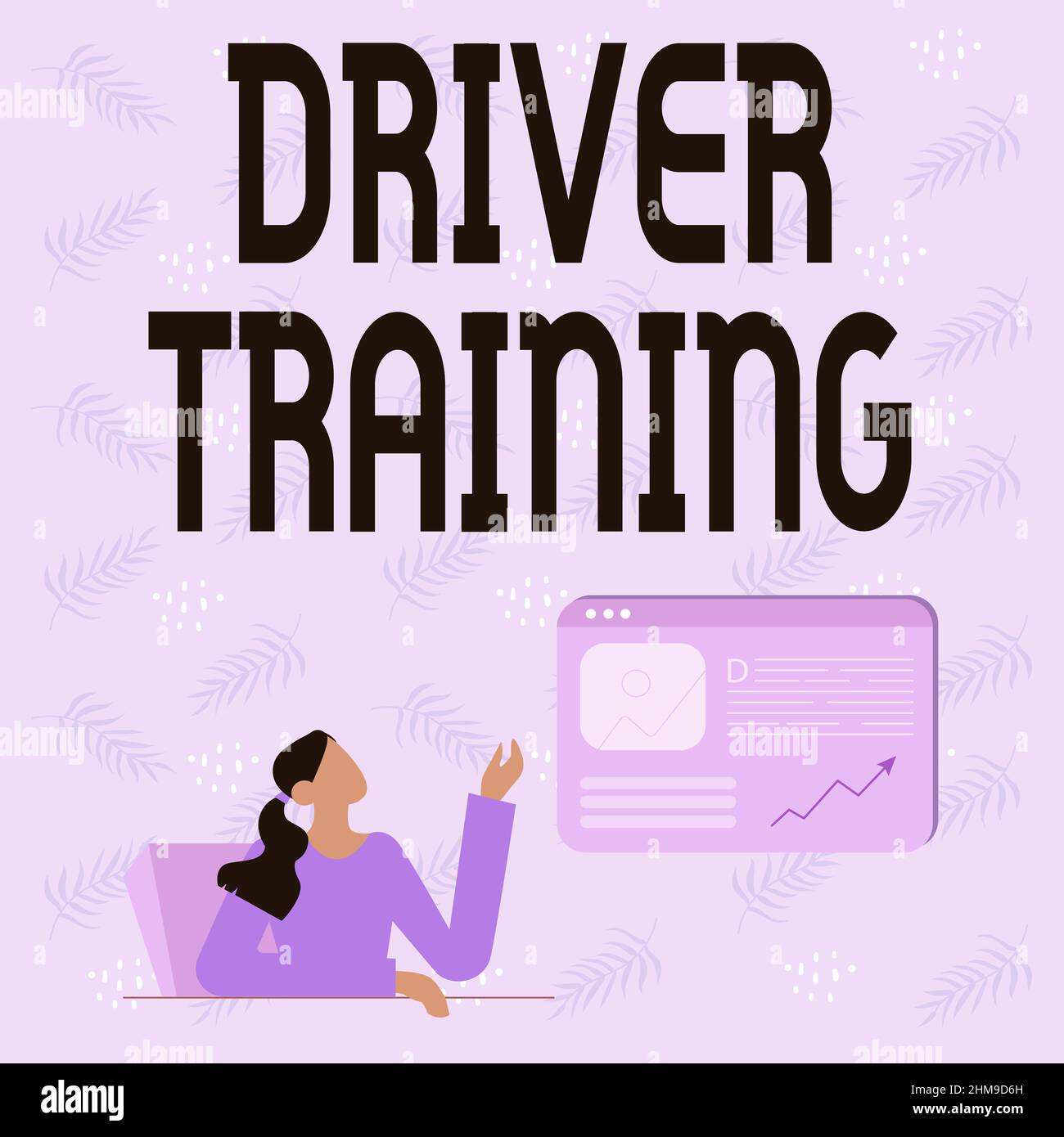 Sign displaying Driver Training. Word Written on prepares a new driver ...