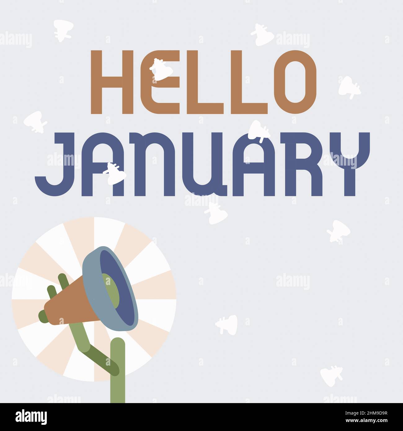 Sign displaying Hello January. Business showcase a greeting or warm ...