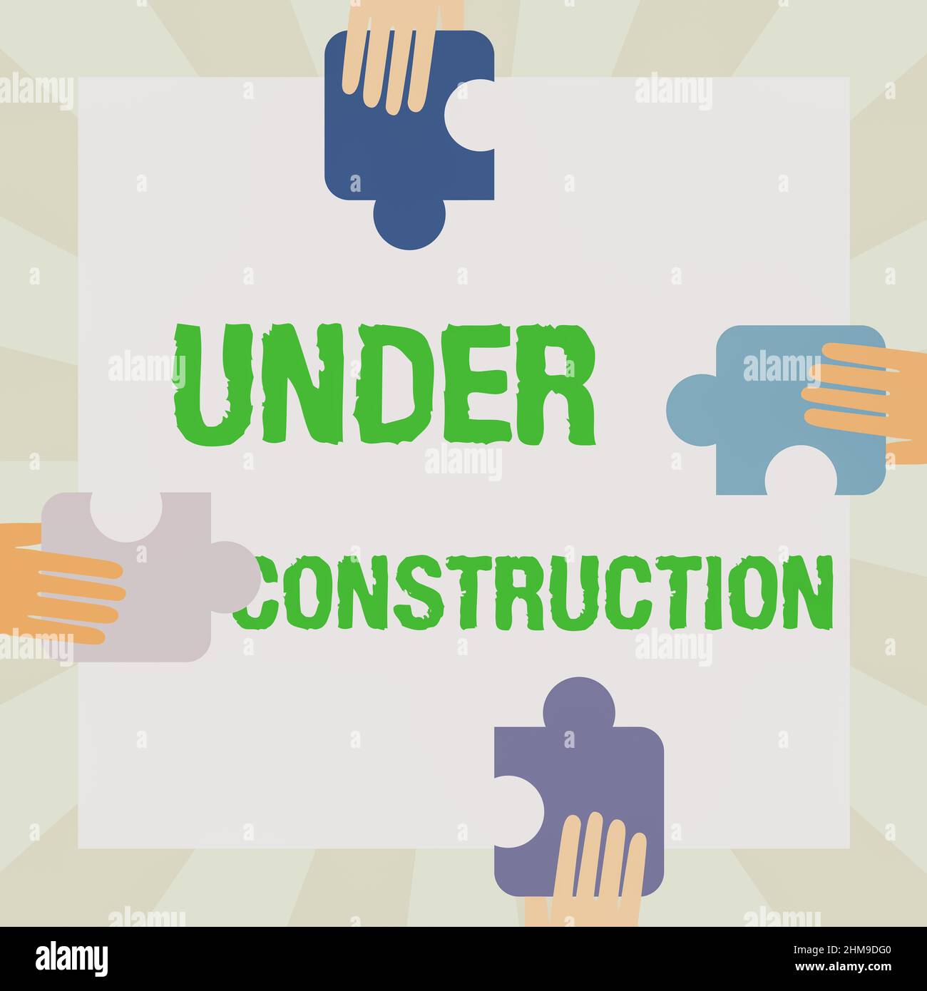Writing displaying text Under Construction. Conceptual photo project ...