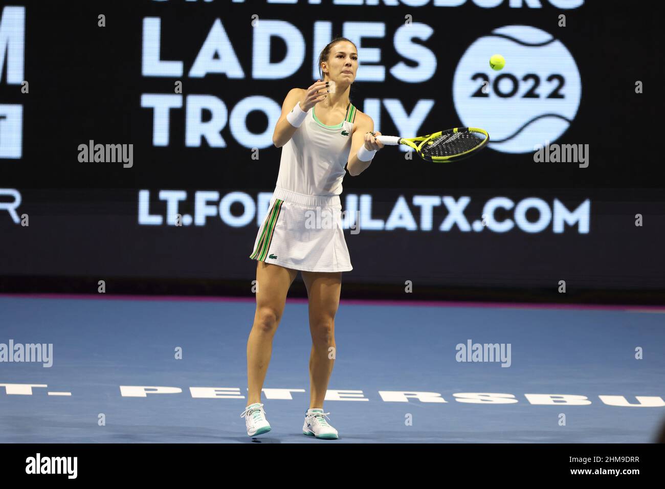 Bernarda Pera of USA in action during the St. Petersburg Ladies Trophy ...