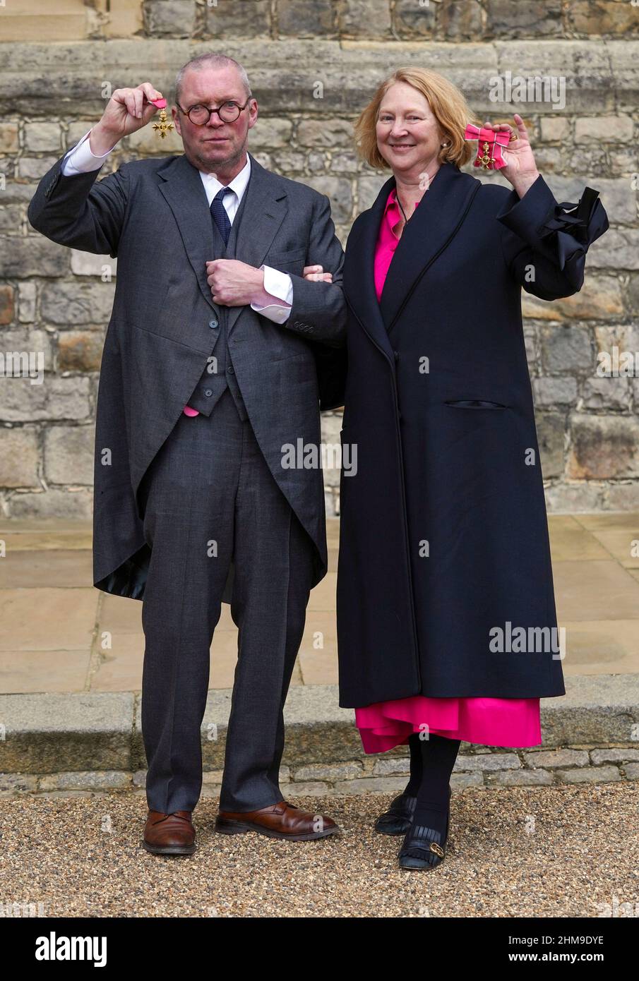 Chefs Margot and Fergus Henderson from London with their OBEs (Officers ...
