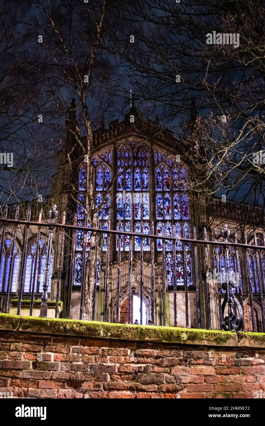 St Mary's Church lit up from the State of Matter light show inside ...
