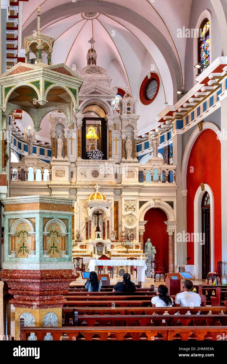 Interior architecture of catholic church named Our Lady of Charity of ...