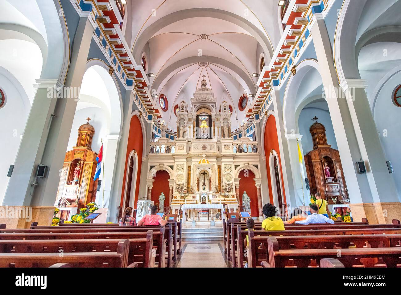 Interior architecture of catholic church named Our Lady of Charity of ...
