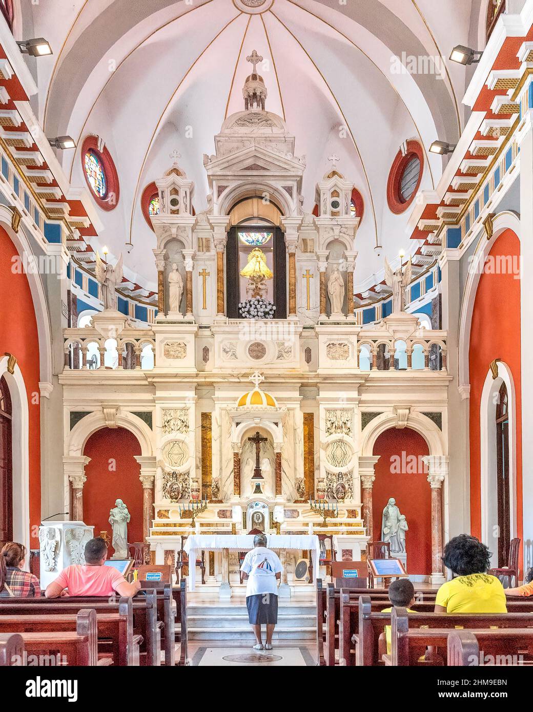 Interior architecture of catholic church named Our Lady of Charity of ...