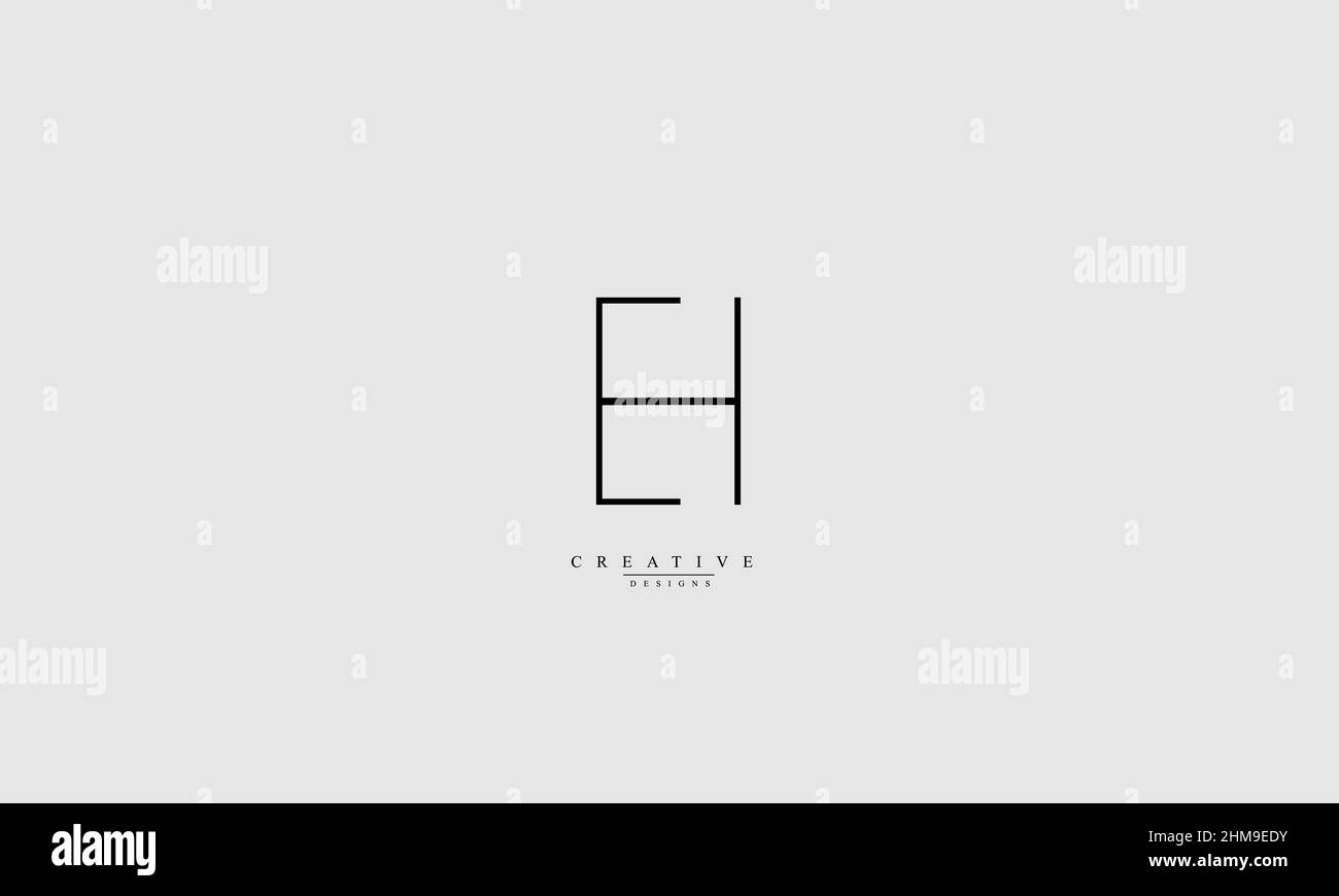 Alphabet letters Initials Monogram logo EH HE E H Stock Vector Image ...