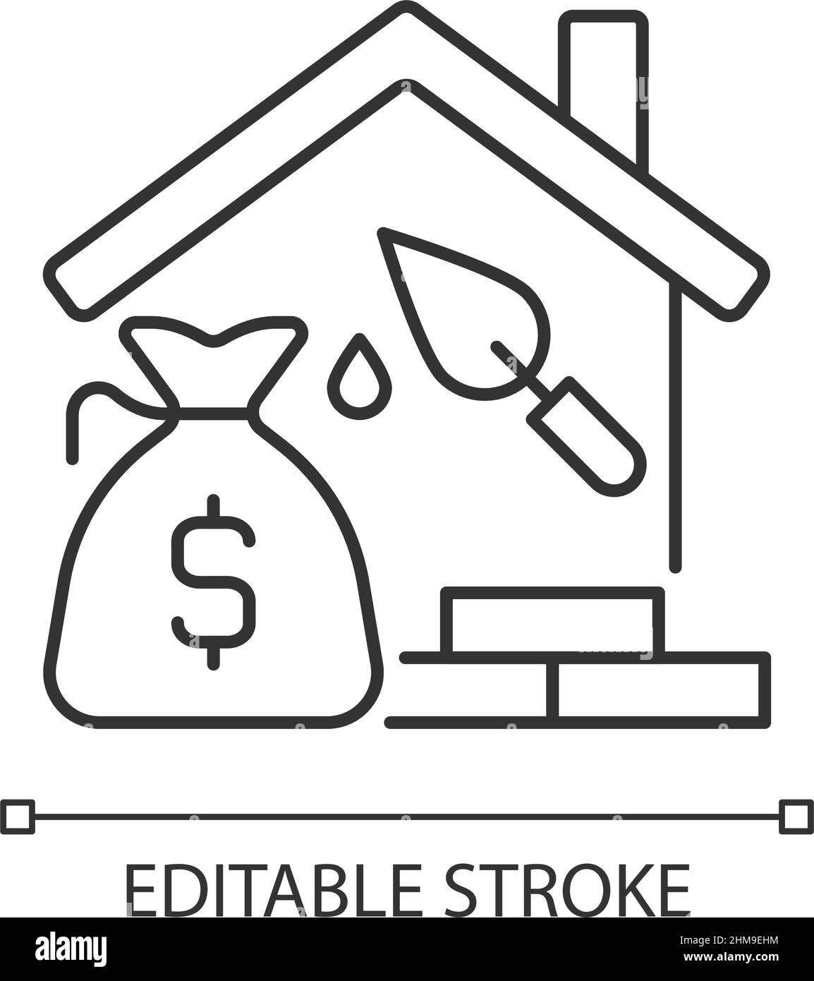 Construction loan linear icon Stock Vector Image & Art - Alamy