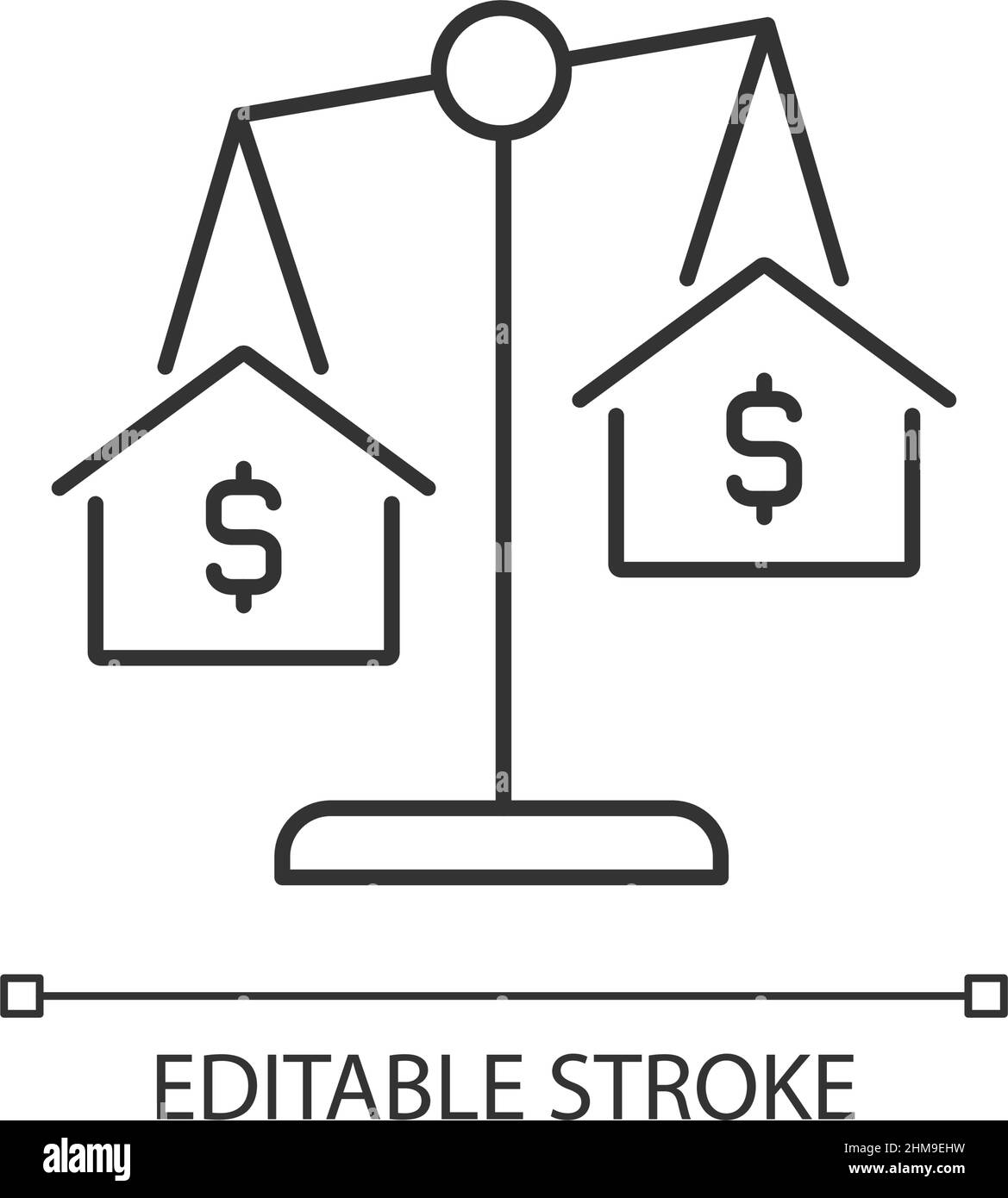 House comparables linear icon Stock Vector Image & Art - Alamy