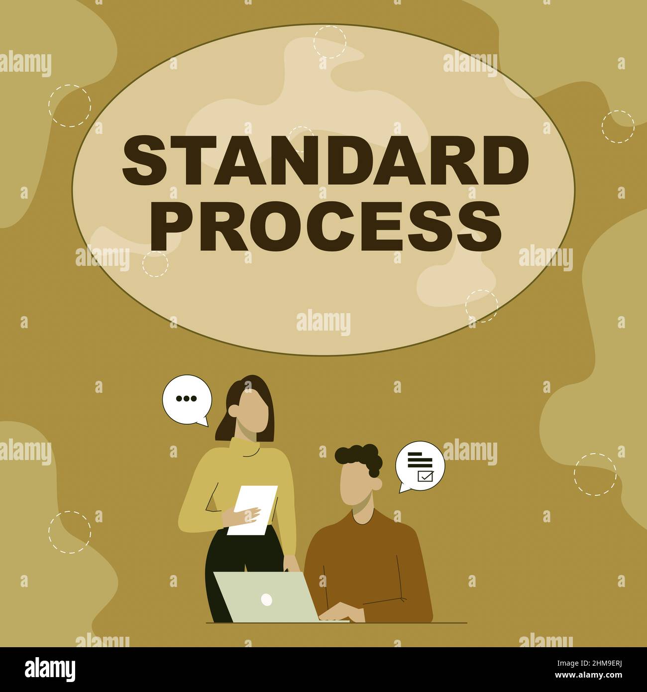 Sign displaying Standard Process. Conceptual photo rules made to be ...