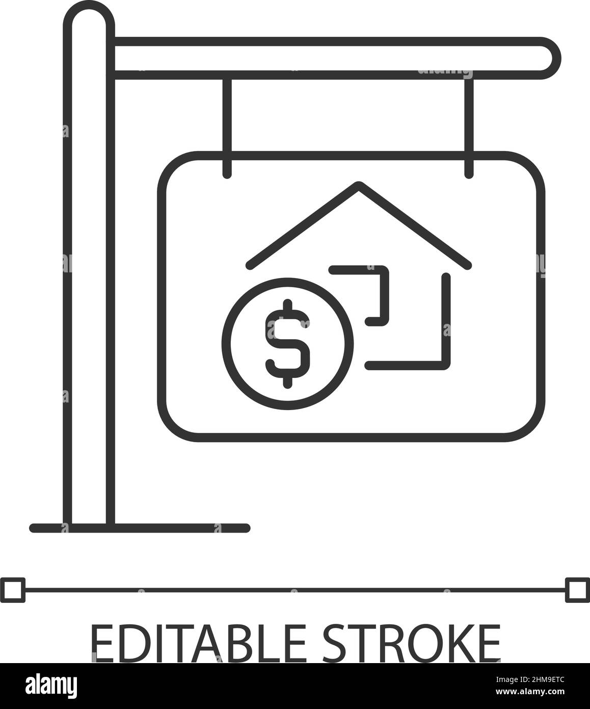 House selling linear icon Stock Vector Image & Art - Alamy