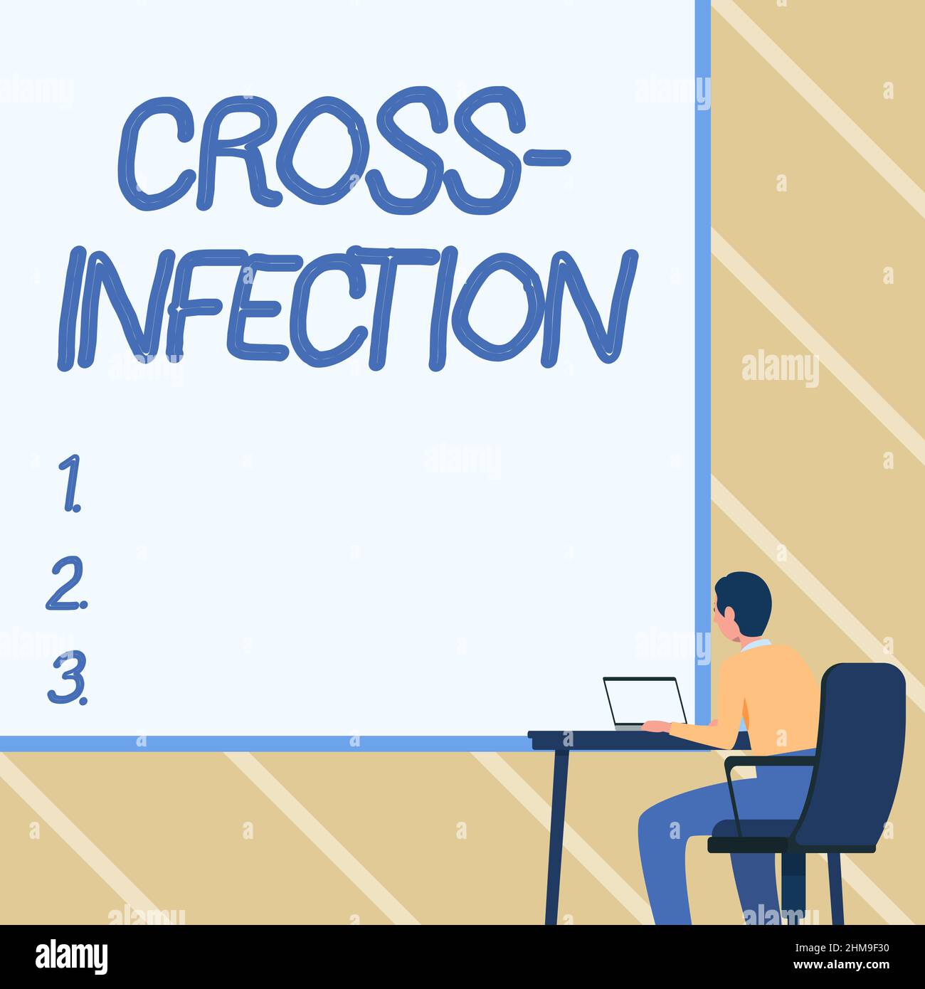 Text caption presenting Cross Infection. Business showcase ...