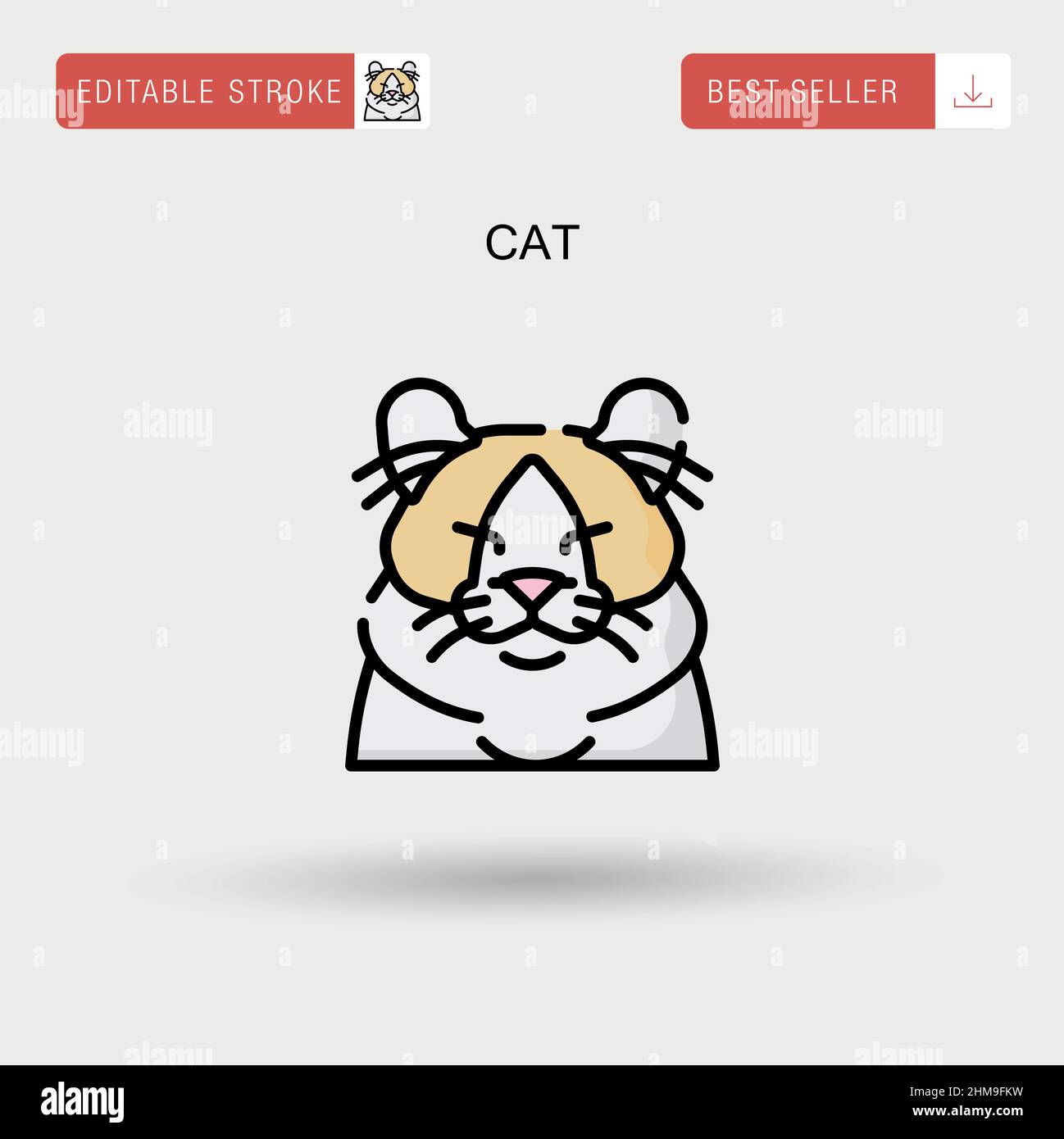 Cat Simple vector icon Stock Vector Image & Art - Alamy