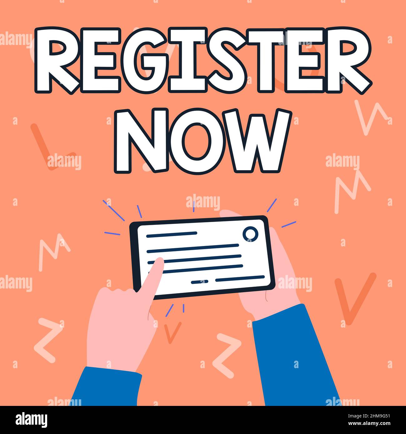 Hand writing sign Register Now. Business concept Name in an Official ...