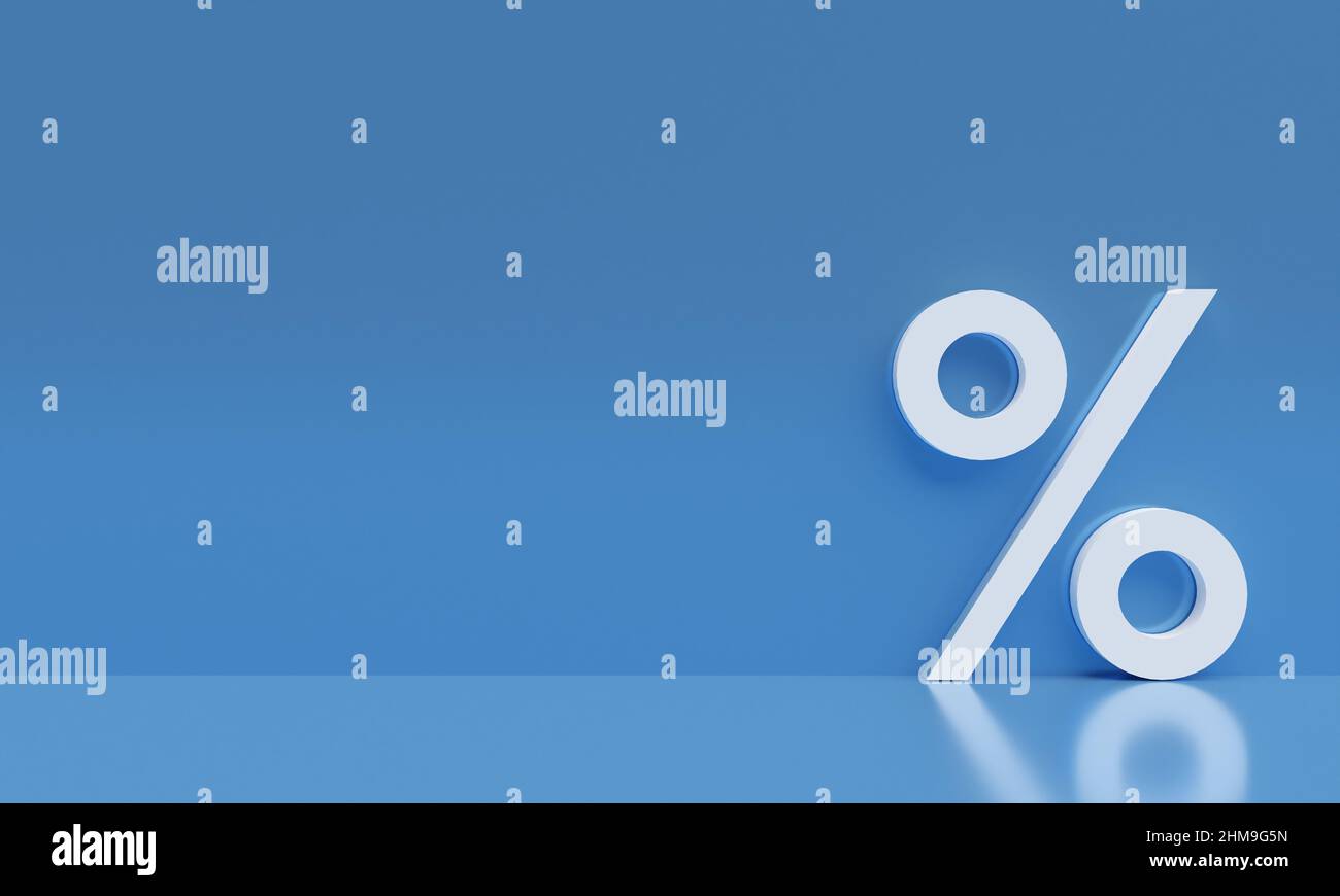 Percent sign with blank background. Percentage symbol 3d rendering ...