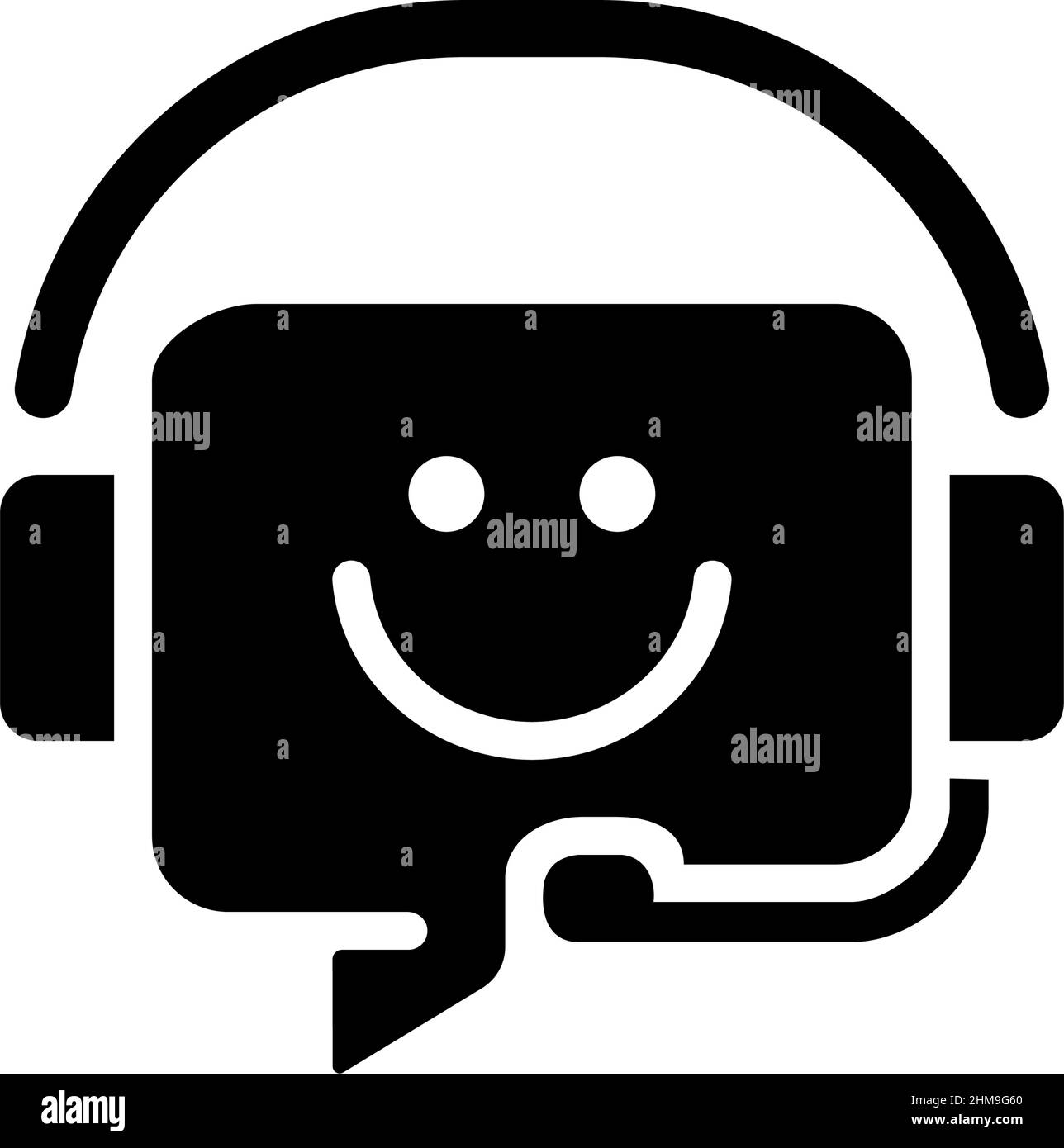Customer support black glyph icon Stock Vector Image & Art - Alamy