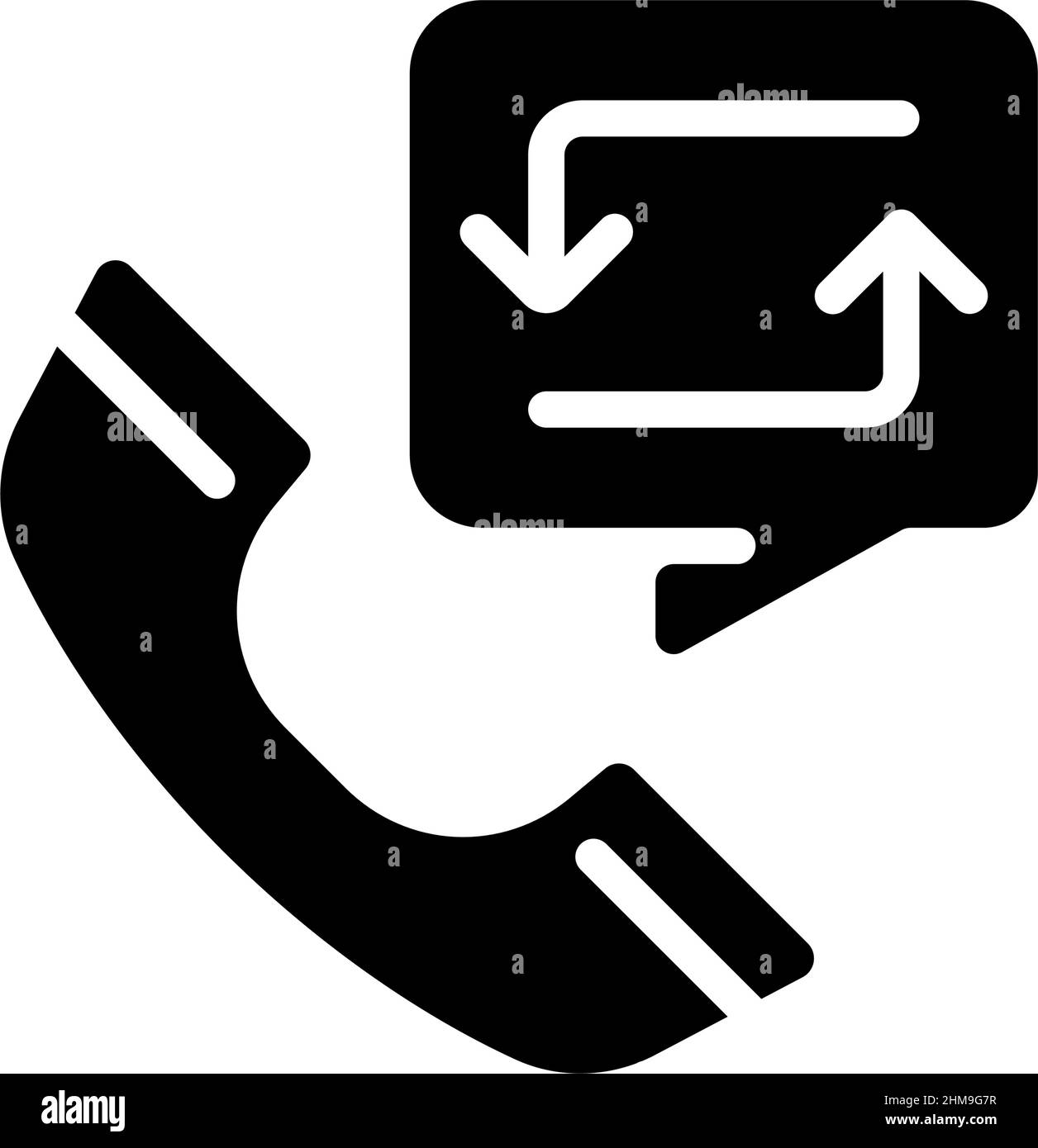Call back option black glyph icon Stock Vector Image & Art - Alamy