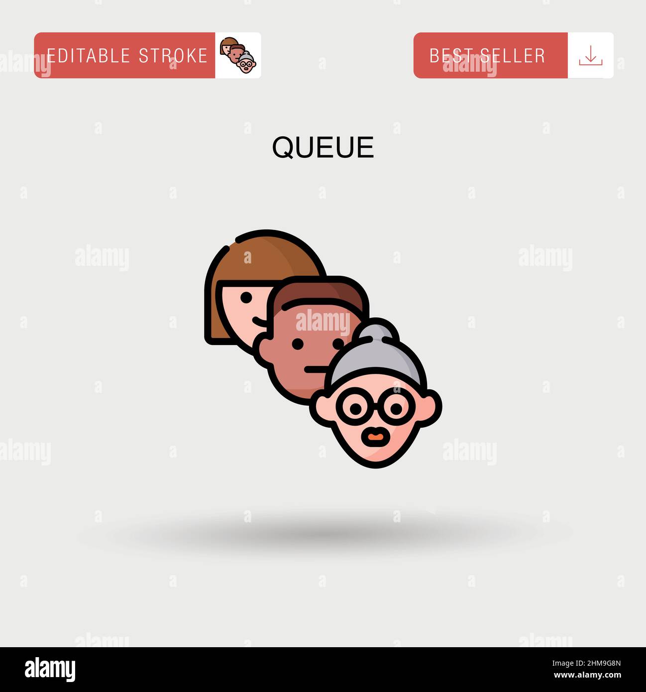 People standing line queue Stock Vector Images - Alamy