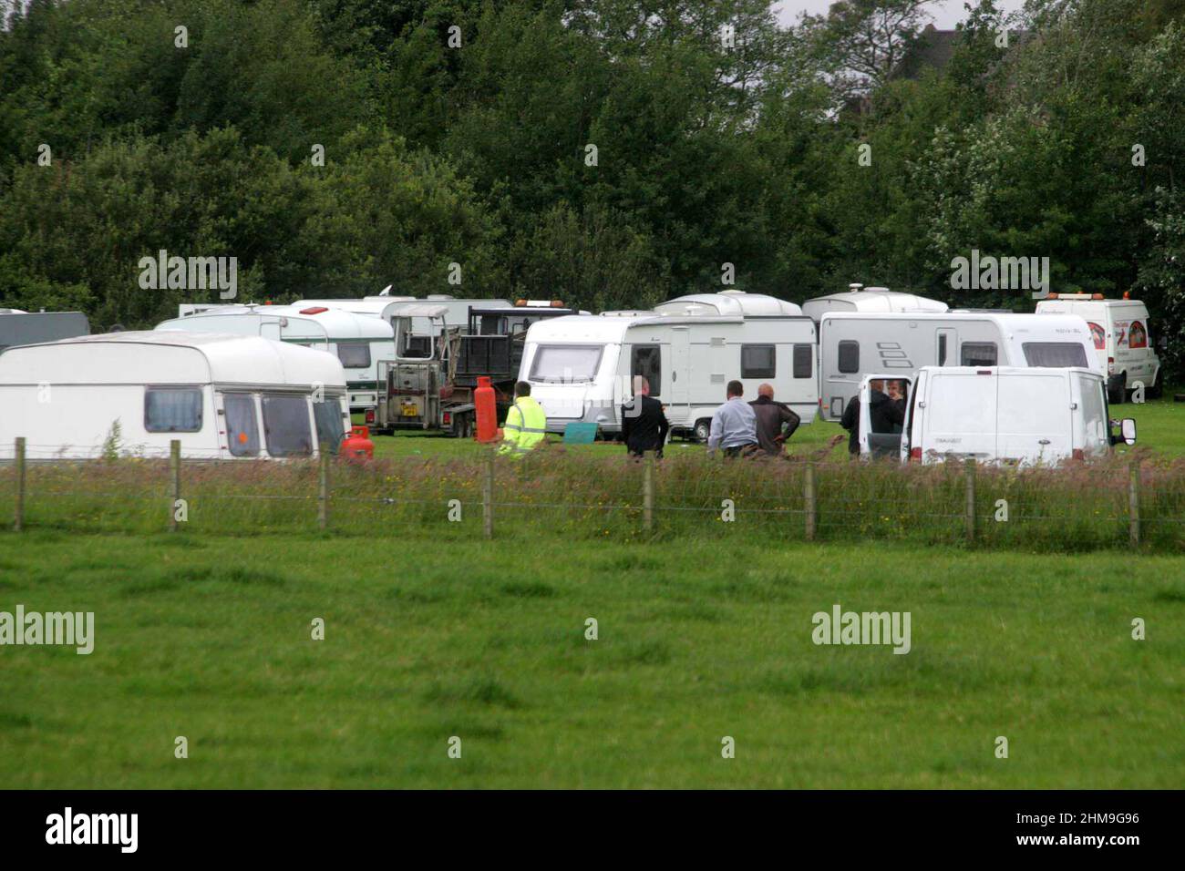Mossblown, Ayrshire, Scotland, UK. Illegal Travellers take over the ...